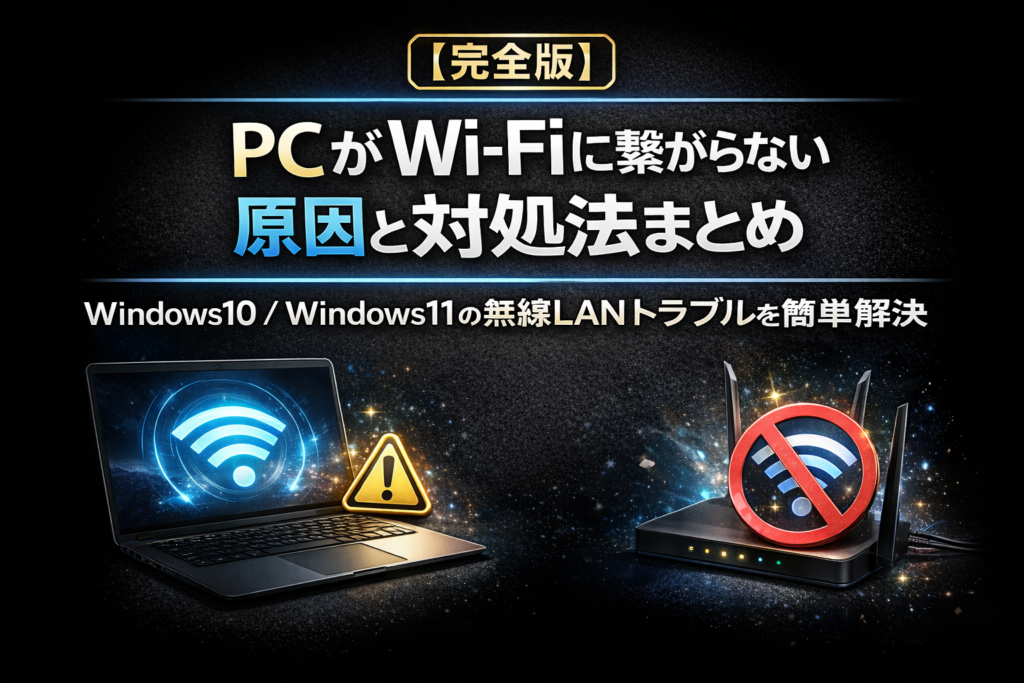 【完全版】PCがWi-Fiに繋がらない原因と対処法まとめ｜Windows10 / Windows11の無線LANトラブルを簡単解決 - トーブロ